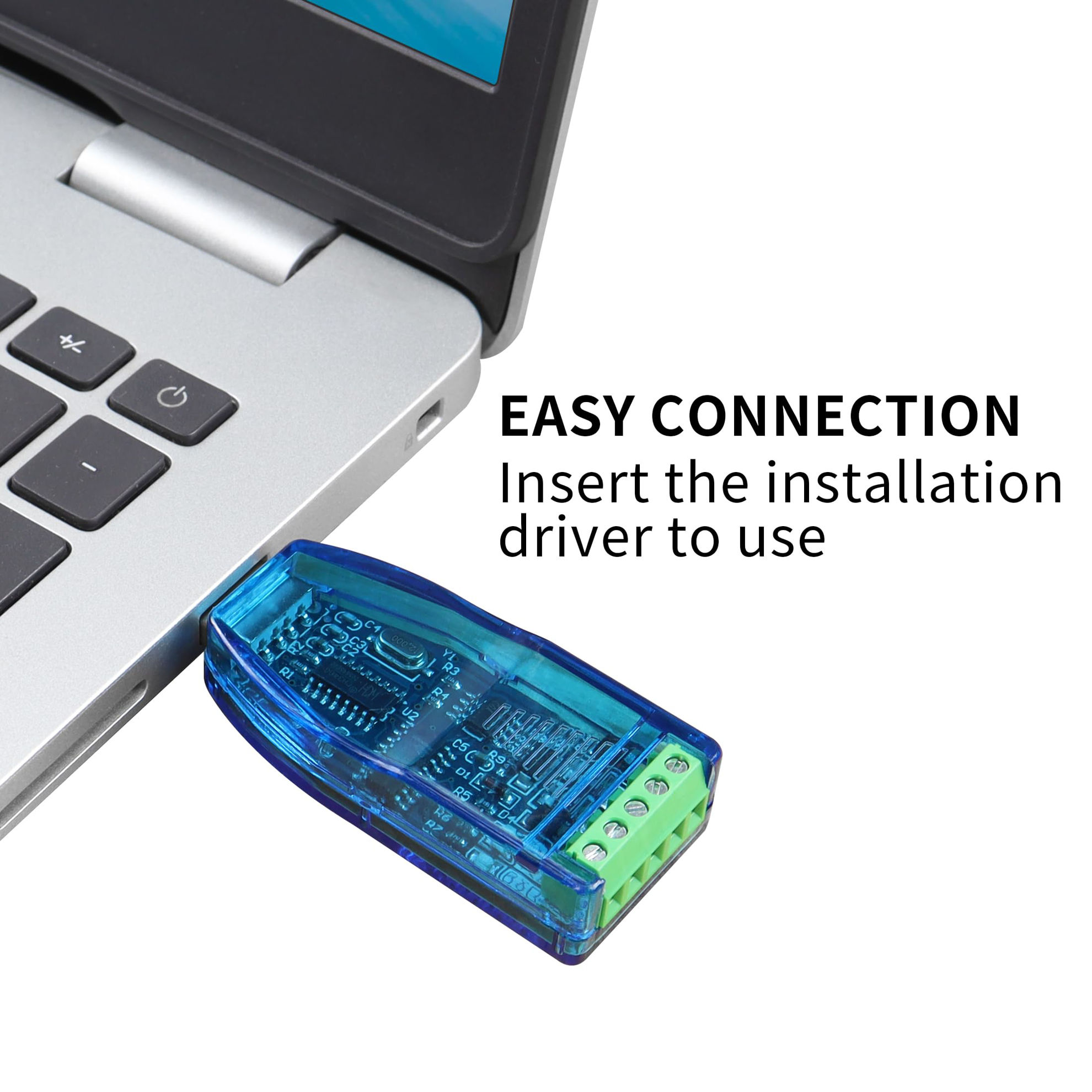 GetUSCart- YACSEJAO USB to RS485 Converter USB 2.0 to RS-485 Serial Port Adapter with CH340 Chip ...