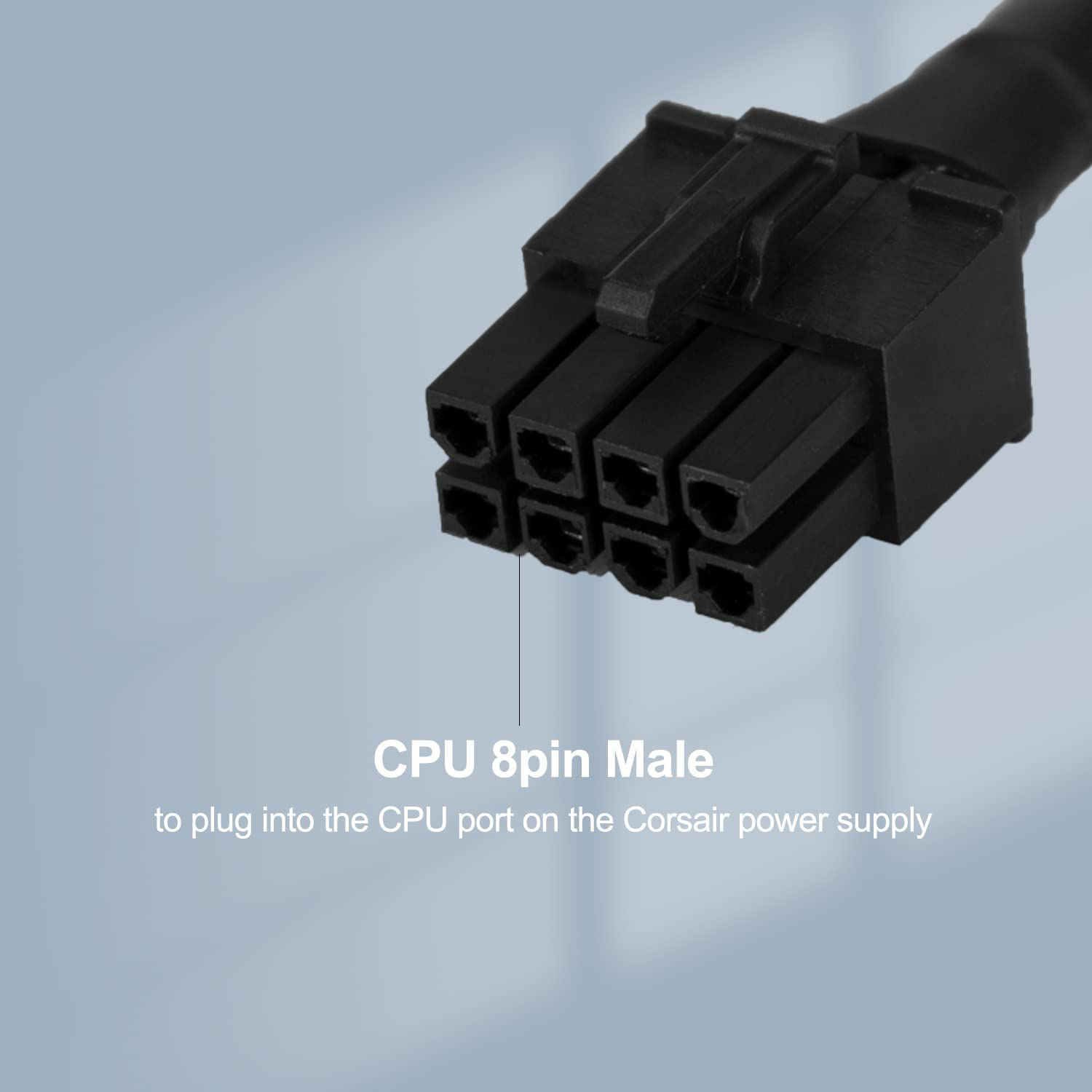 GetUSCart- CPU 8 pin Male to CPU 8 pin (4+4 Detachable) Male EPS-12V ...