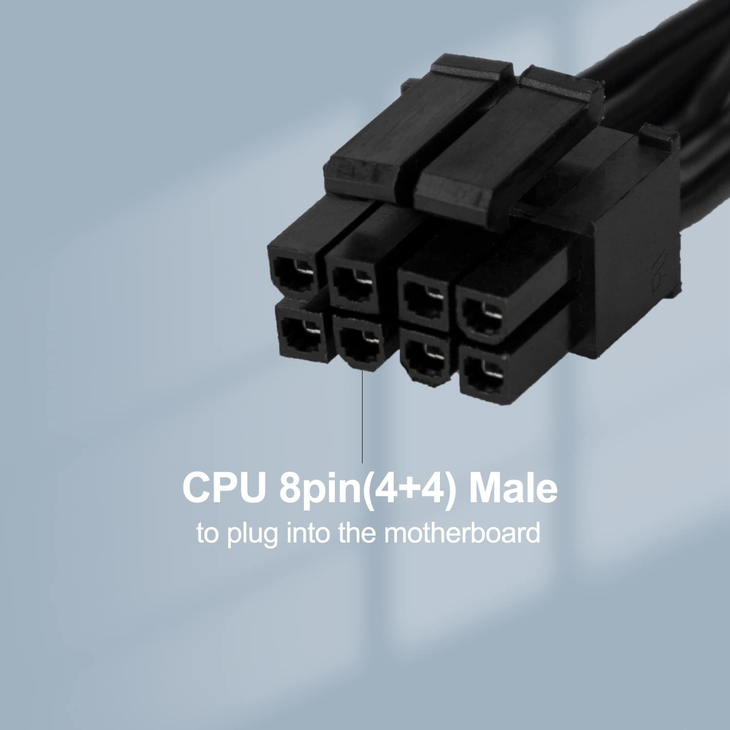 GetUSCart- CPU 8 pin Male to CPU 8 pin (4+4 Detachable) Male EPS-12V ...