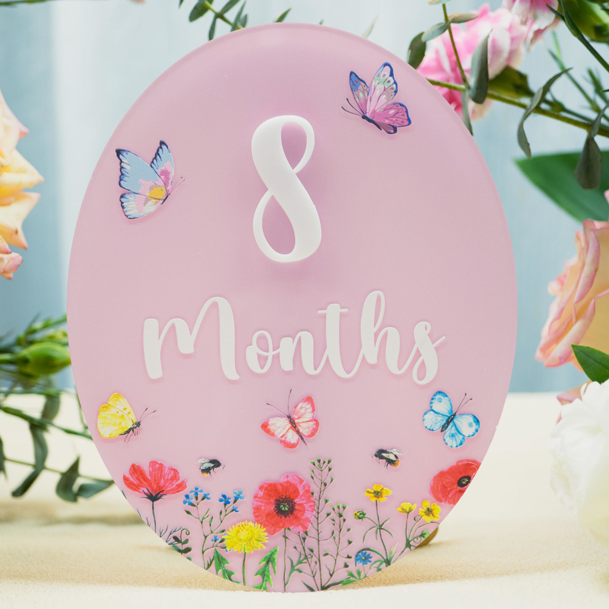 GetUSCart- Baby Monthly Milestone Sign - Acrylic Baby Monthly Milestone ...