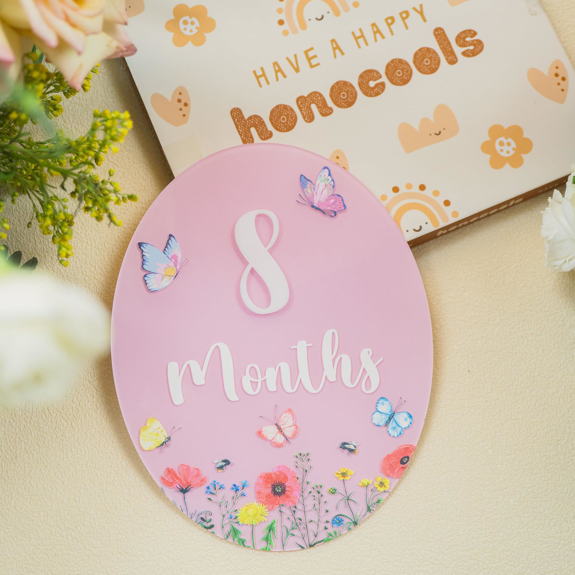 GetUSCart- Baby Monthly Milestone Sign - Acrylic Baby Monthly Milestone ...