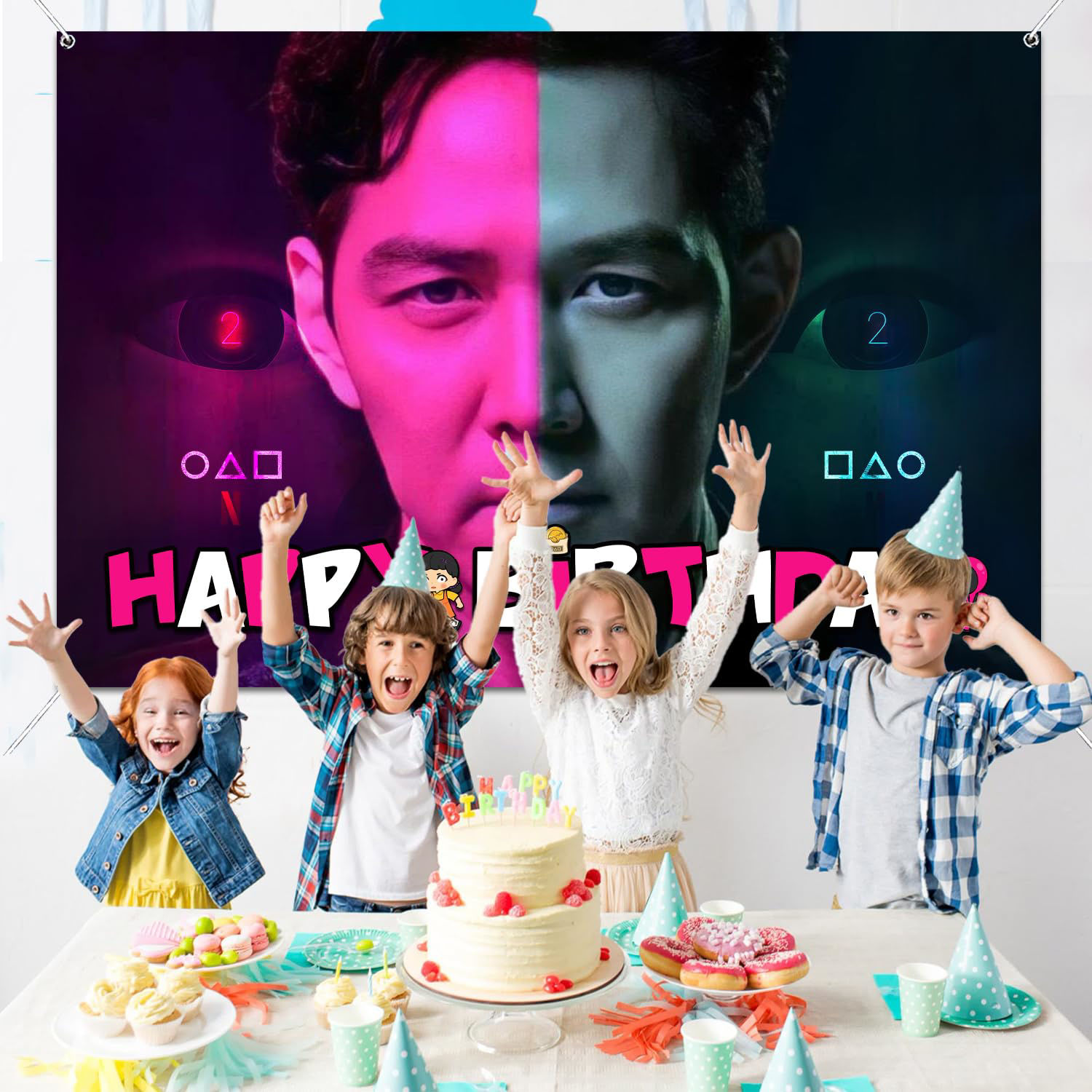 GetUSCart- 5x3Ft Birthday Party Decorations Backdrop, Happy Birthday ...