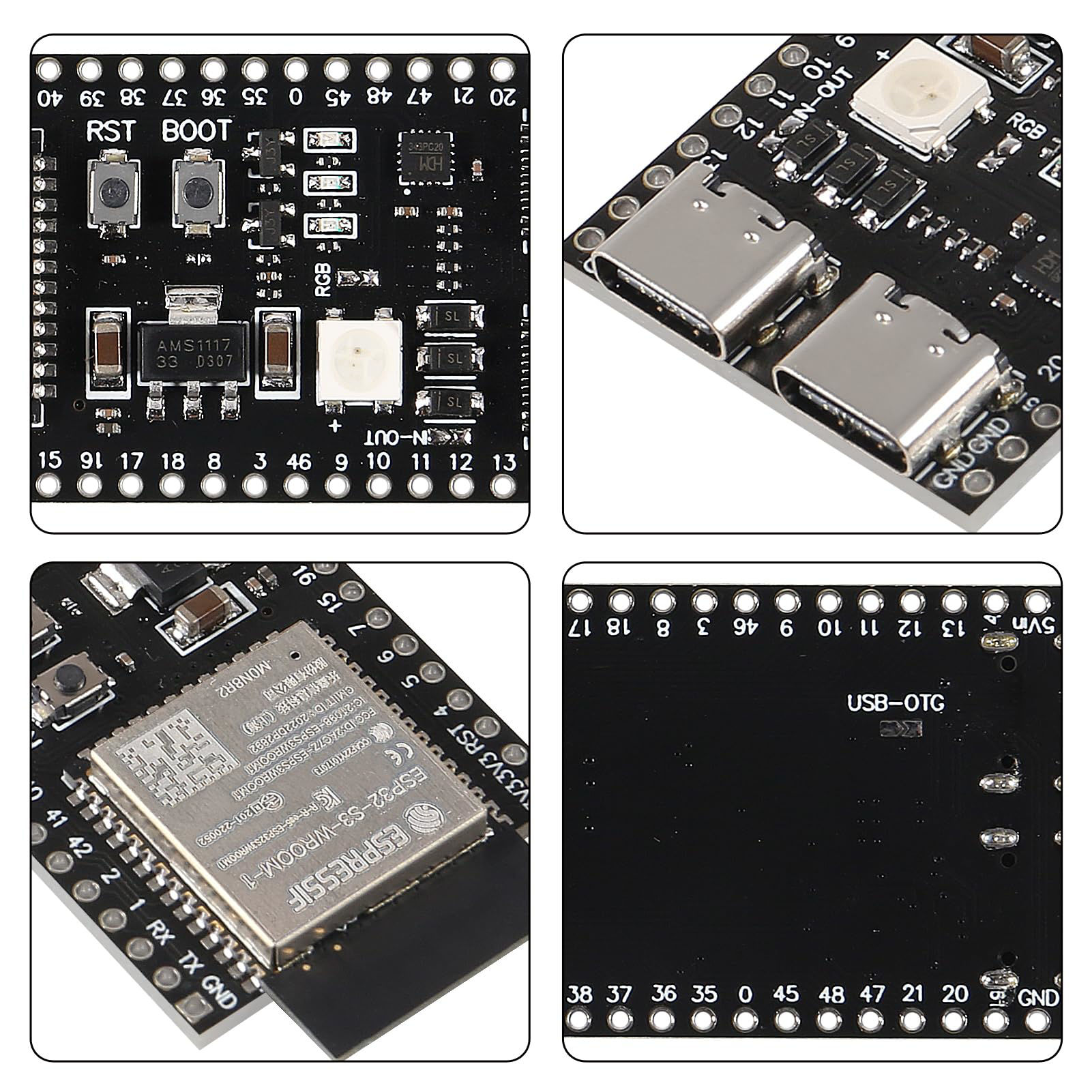 Getuscart 3pcs Esp32 Esp32 S3 Development Board Type C Wifibluetooth Internet Of Things Dual