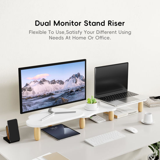 GetUSCart- AFOOYO Dual Monitor Stand Riser,Rainbow Cloud Desktop ...