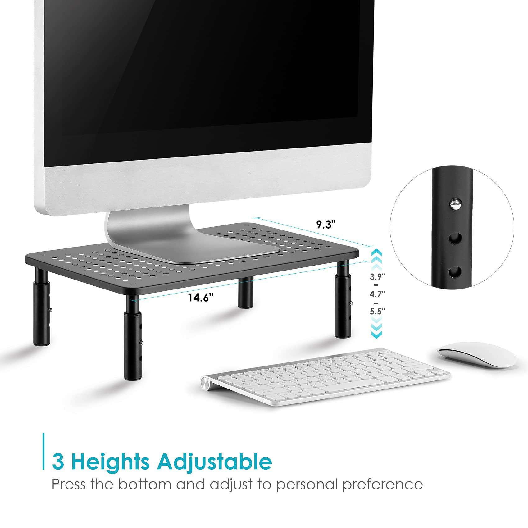 GetUSCart- LOTEYIKE Monitor Riser Desktop Stand, Flat Screen TV Monitor ...