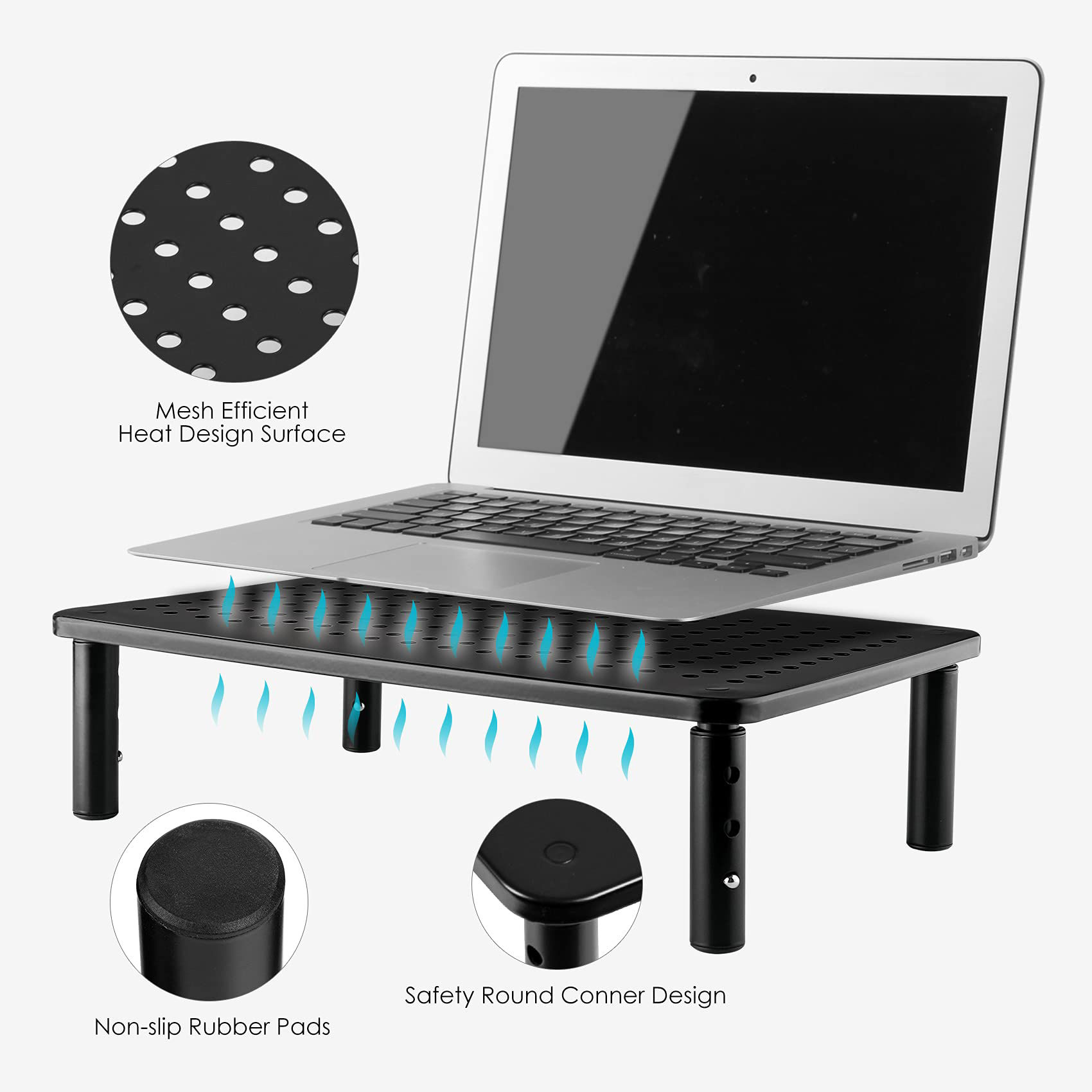 GetUSCart- LOTEYIKE Monitor Riser Desktop Stand, Flat Screen TV Monitor ...