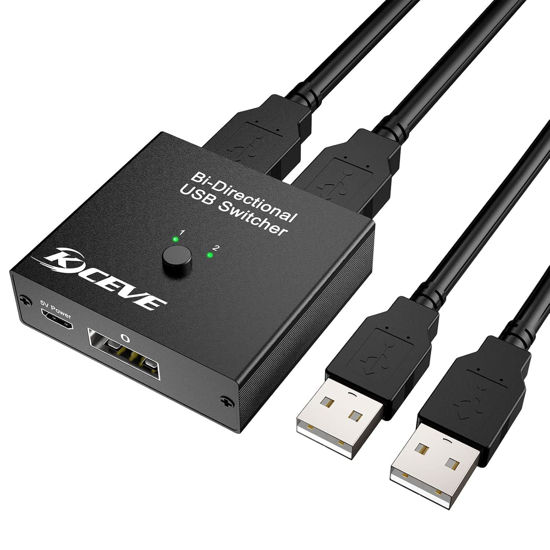 GetUSCart- USB 2.0 Switch, 2 in 1 Out / 1 in 2 Out Bidirectional USB ...