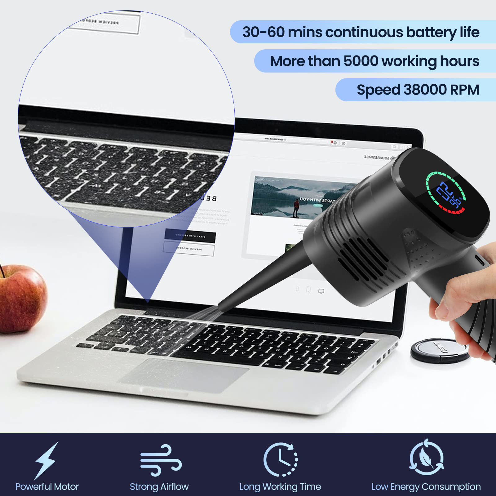 GetUSCart- Air Blower for Computer, Compressed Air Duster, Keyboard ...