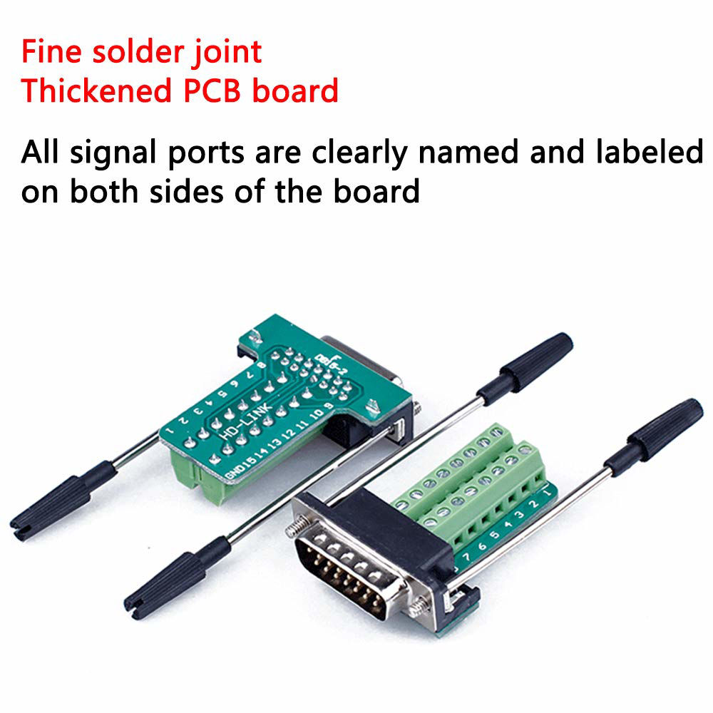 GetUSCart- ANMBEST DB15 Solderless Serial to 15-pin Port Terminal Female Adapter Connector ...
