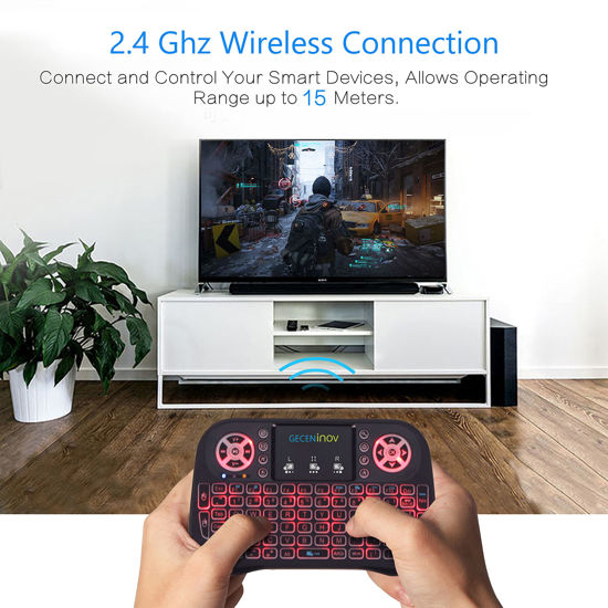 GetUSCart- Mini Wireless Keyboard with RGB Backlit, 2.4GHz Wireless ...