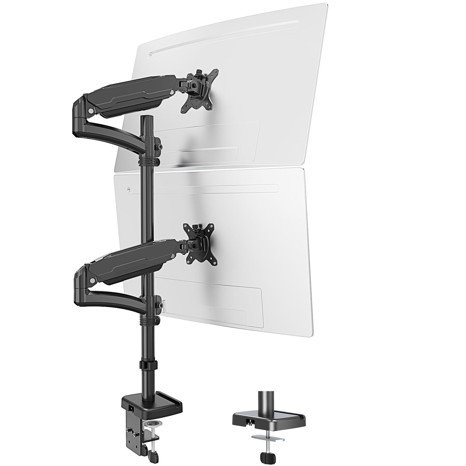 GetUSCart- MOUNT PRO Vertical Dual Monitor Mount, Stacked Monitor Stand ...