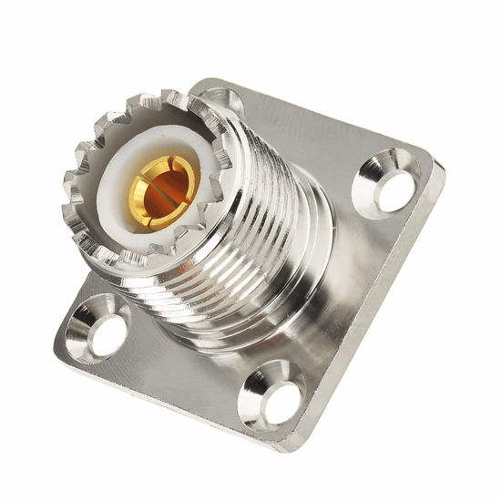 GetUSCart- wlaniot SO-239 Chassis Mount Connector SO239 Solder Connector UHF Female 4 Holes ...