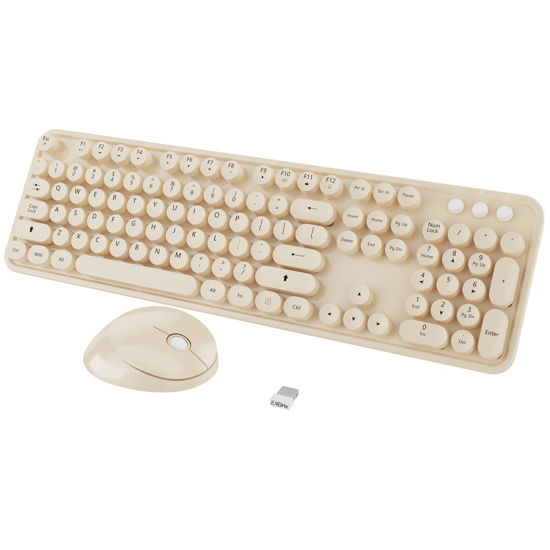 GetUSCart- Wireless Keyboard,KOOTOP Cute Colorful 104 Keys Typewriter ...
