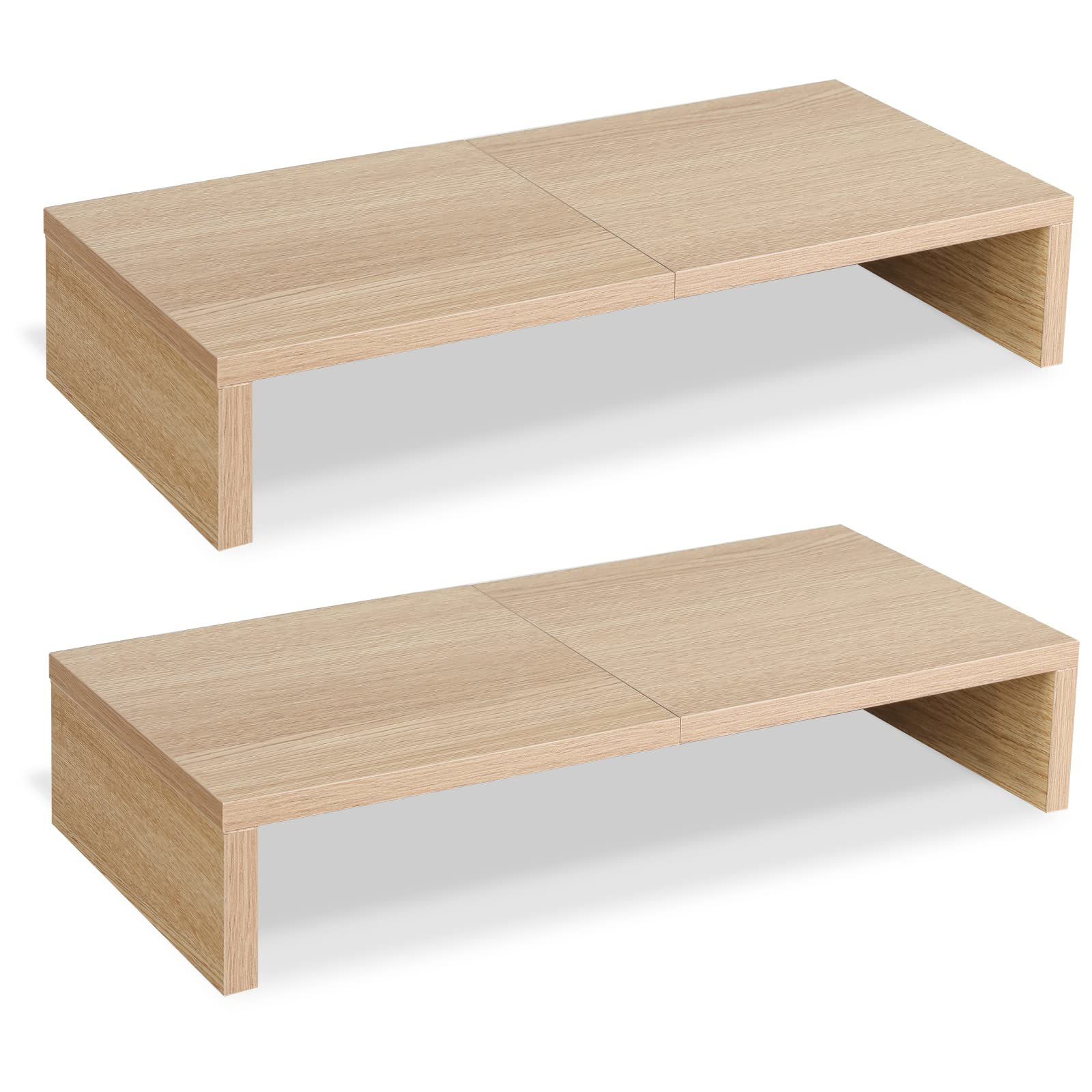GetUSCart- TEAMIX 2 Pack Monitor Stand Riser-20 inch, Wood Monitor ...