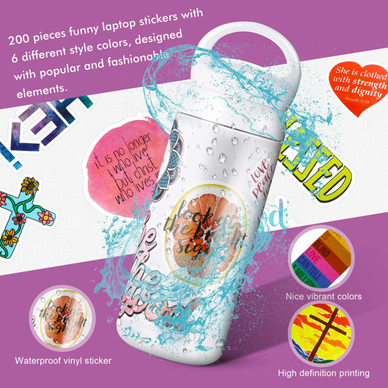 GetUSCart- 200 Pieces Inspirational Stickers Jesus Faith Stickers ...