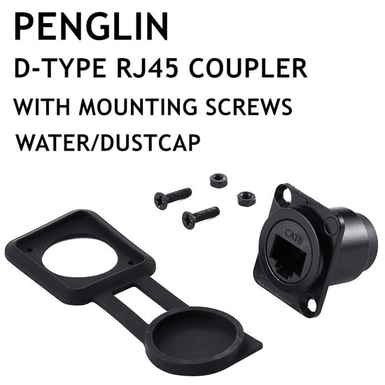 GetUSCart- PENGLIN 2PCS RJ45 Panel Mount Coupler, Shielded D-Type RJ45 ...