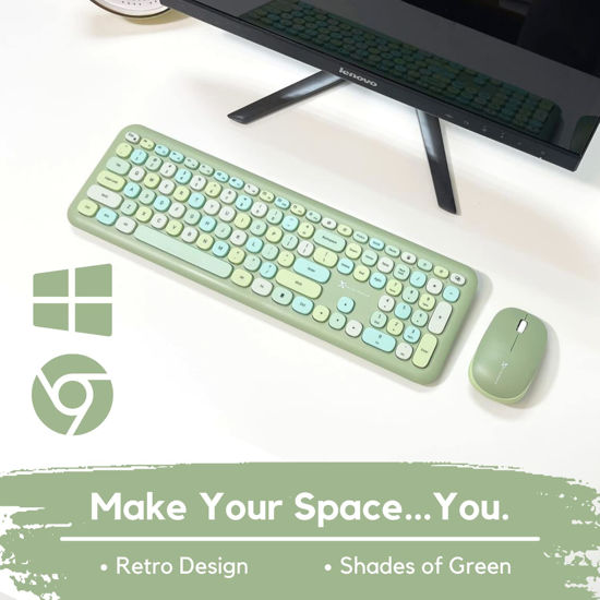 GetUSCart- X9 Green Keyboard and Mouse Combo - 2.4G Wireless ...