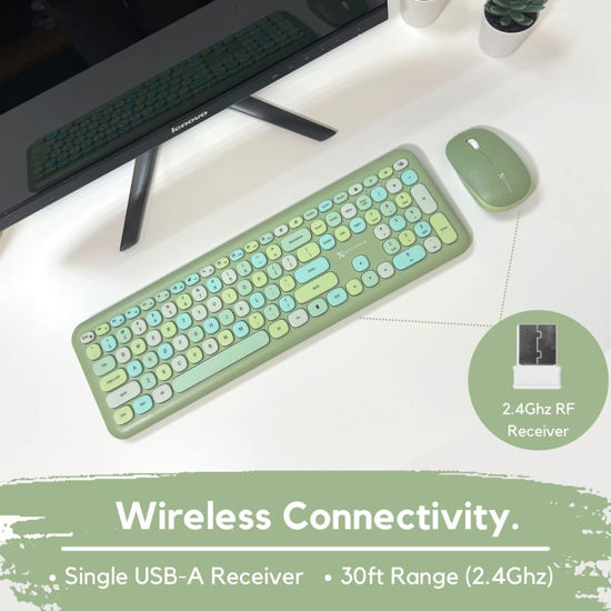 GetUSCart- X9 Green Keyboard and Mouse Combo - 2.4G Wireless ...