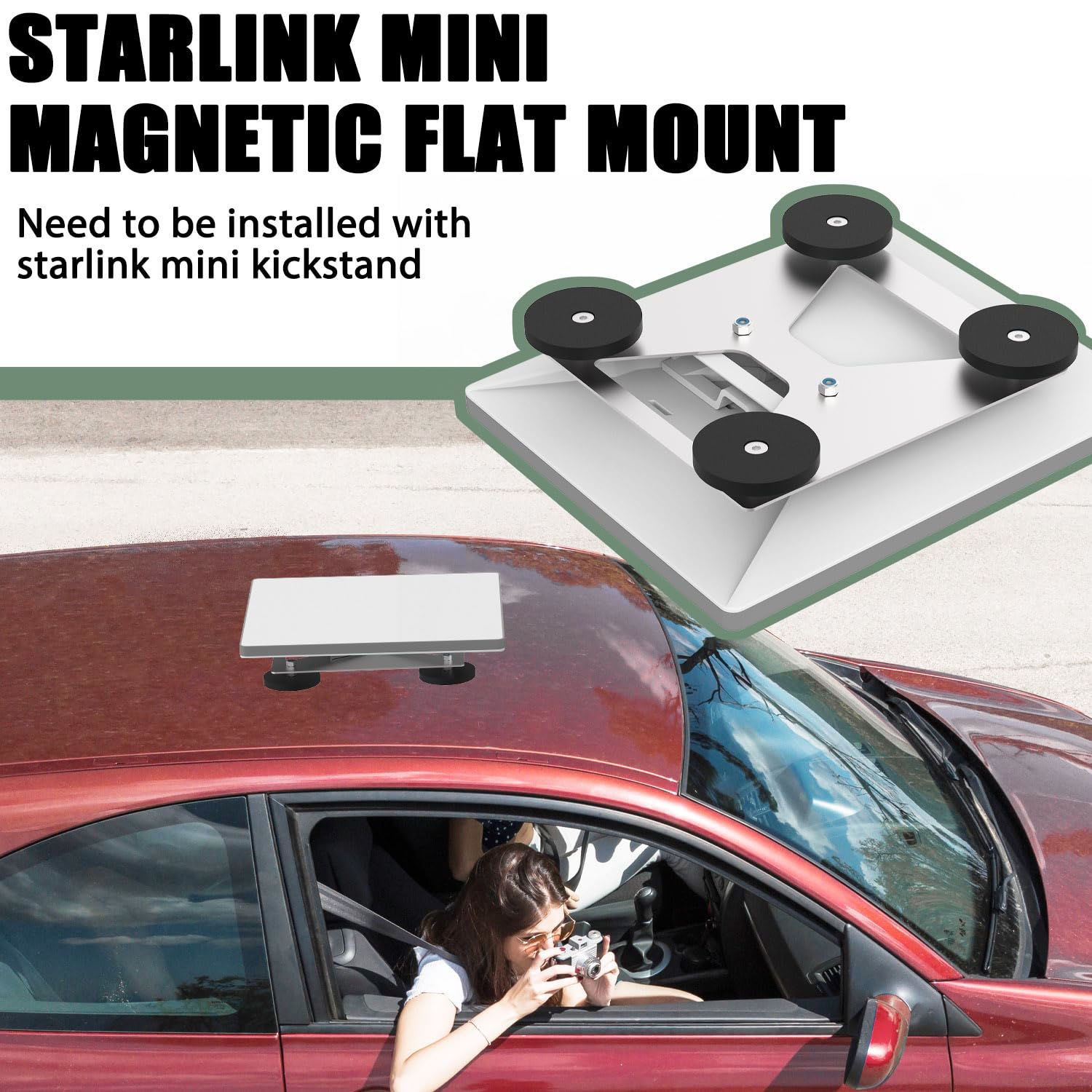 GetUSCart- Starlink Mini Magnetic Car Mount,264 Pounds Starlink Mini ...