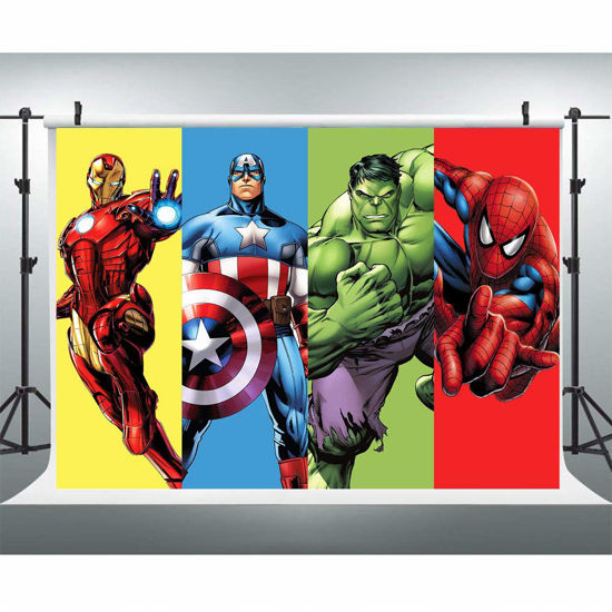 GetUSCart- Superhero Backdrop for Boys Birthday Party 7x5ft Vinyl Anime ...