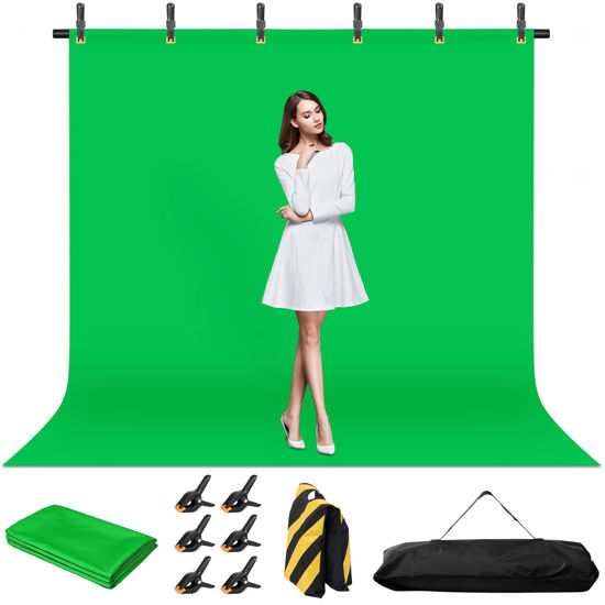 GetUSCart- Coliflor Green Screen Backdrop with Stand, 8x7.2ft Portable ...
