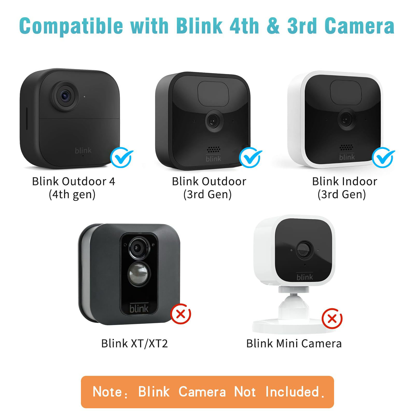 GetUSCart- Blink Outdoor Camera Mount,5 Pack Blink 4th & 3rd Gen ...