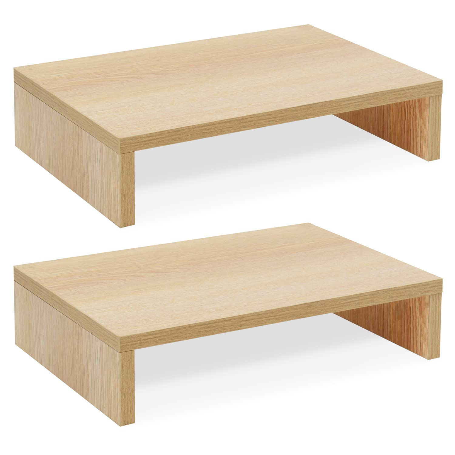 GetUSCart- TEAMIX Wood Monitor Stand Riser-2 Pack,Maple Adjustable ...