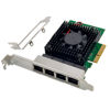 GetUSCart- PCIe 3.1 2.5 GbE Network Adapter with Intel I225-V 2500/1000/100Mbps Quad-Port PCI ...