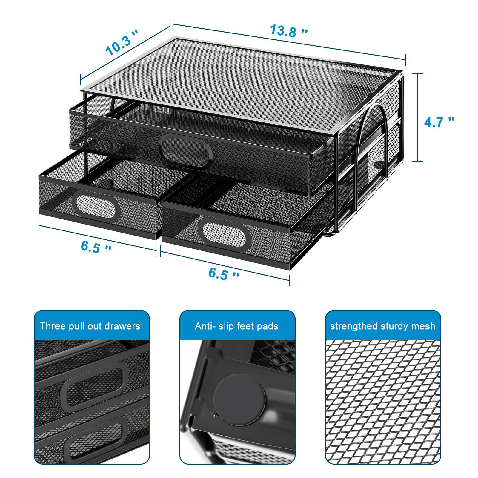 GetUSCart- Marbrasse Monitor Stand with Drawer, Monitor Stand, Metal ...