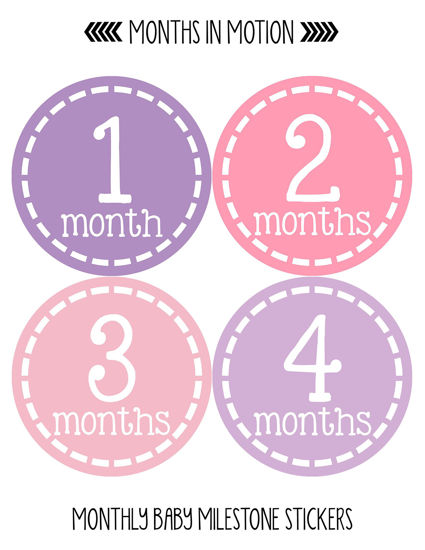 GetUSCart- Months in Motion Baby Monthly Stickers - Baby Milestone ...