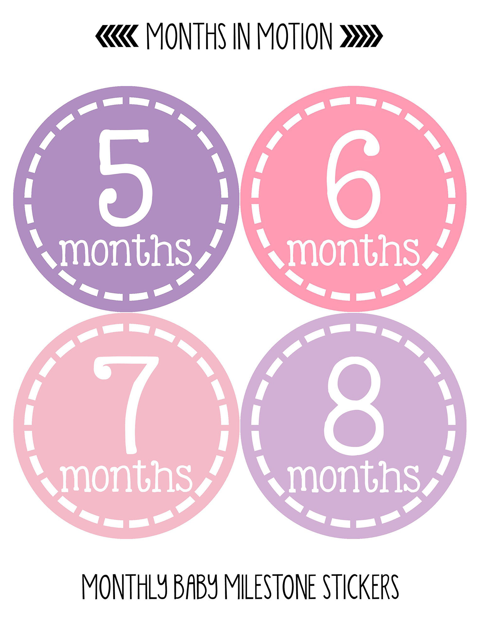 GetUSCart- Months in Motion Baby Monthly Stickers - Baby Milestone ...