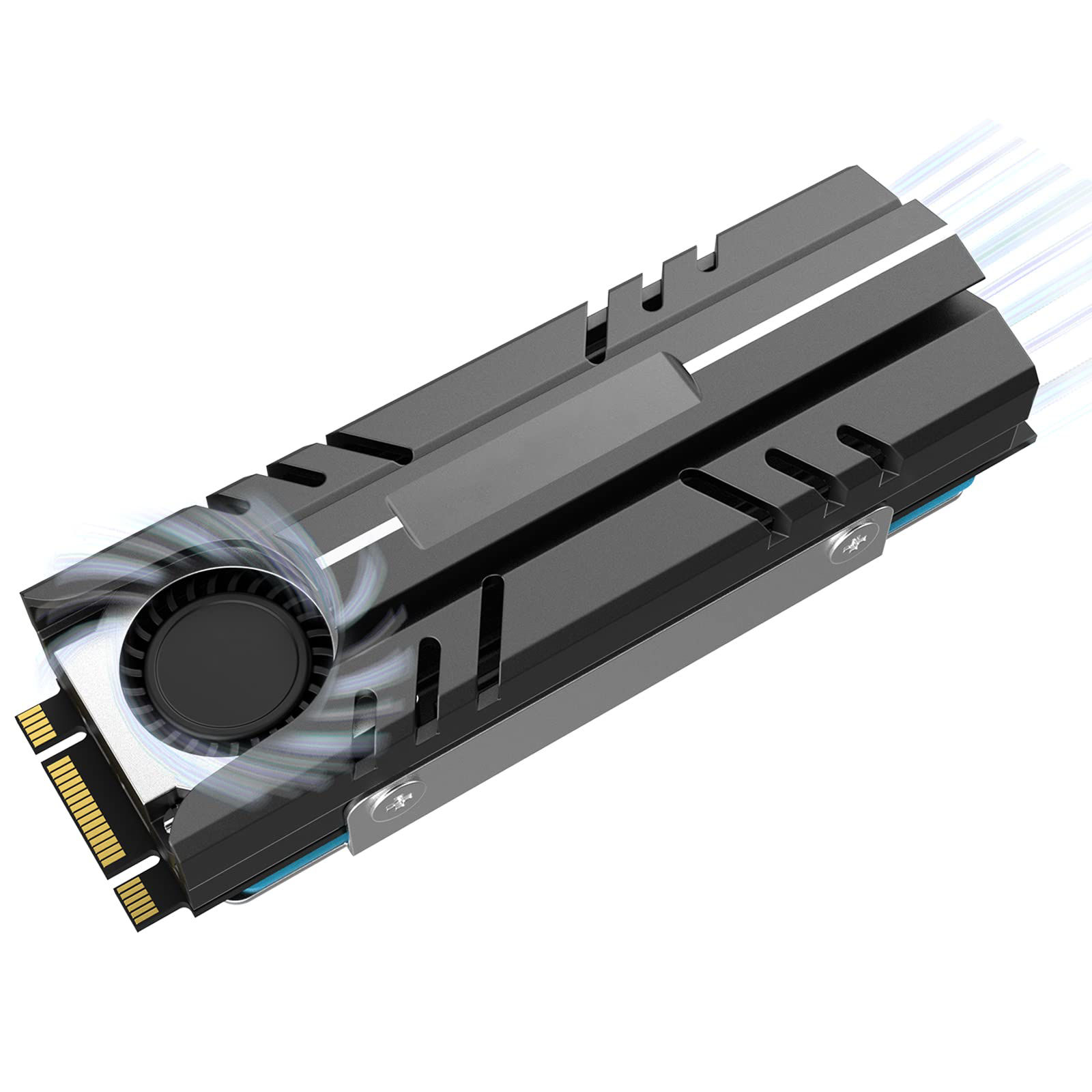 GetUSCart- M.2 SSD heatsink with Fan,nvme heatsink with Thermal Pad for ...