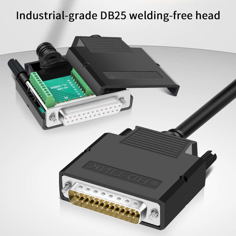 GetUSCart- COMOPEZ DB25 Breakout Connector 2 Row Plug D-SUB Serial to 25Pin Port Terminal Board ...