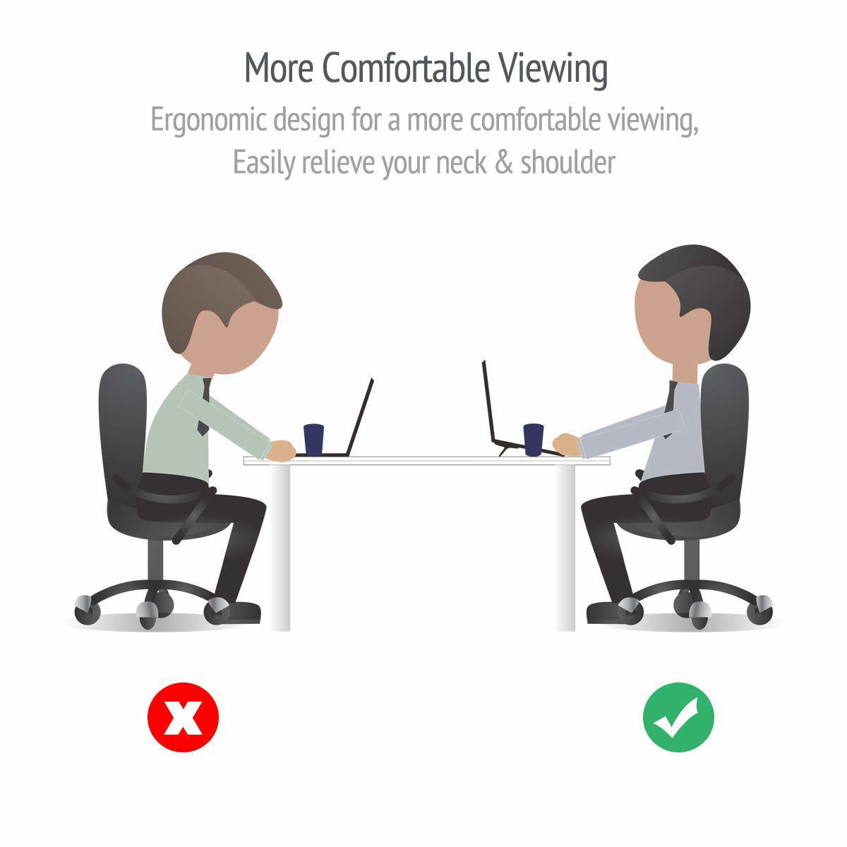 GetUSCart- Portable Invisible Laptop Stand for Desk, Ergonomic Computer ...