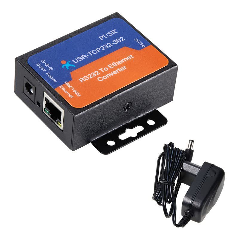 GetUSCart- ARAIERD 1 Port RS232 to Ethernet Converter Serial Device Server Aluminum Serial to ...