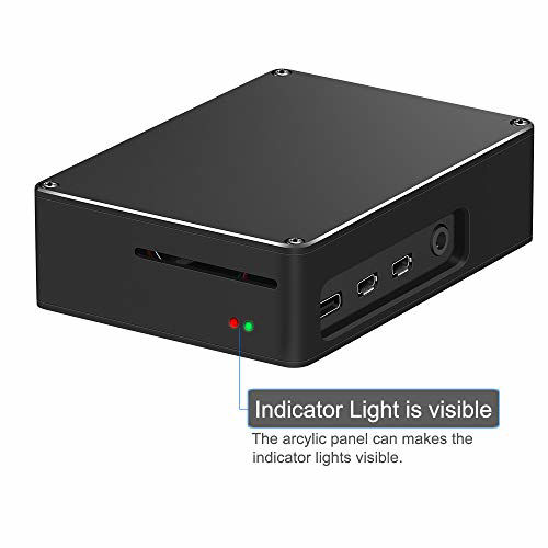 GetUSCart- Raspberry Pi 4 Case, iUniker Pi 4 Case with Large 4007 Cooling Fan and Heatsink ...