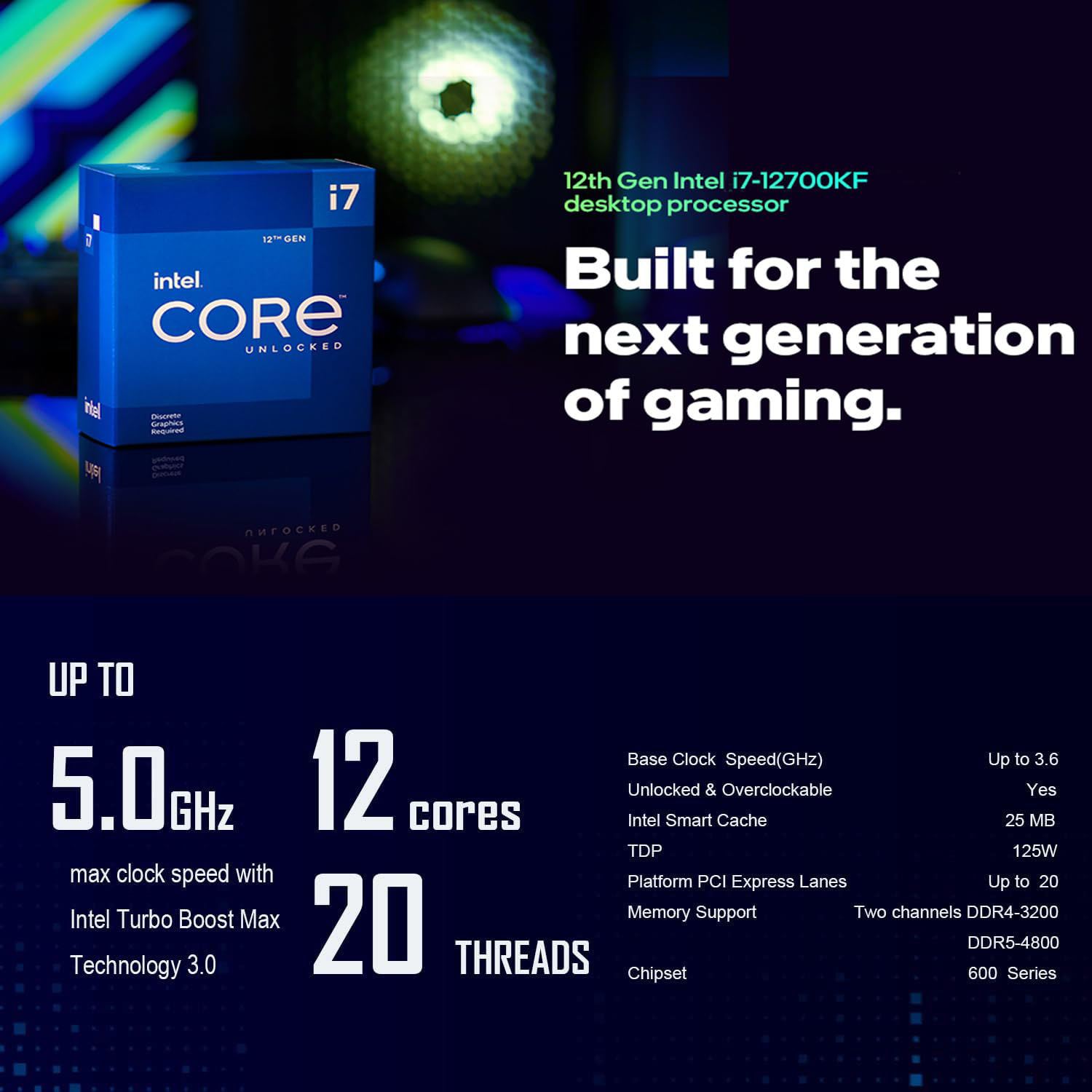 GetUSCart- MICRO CENTER CPU Motherboard Intel i7-12700KF 12th Gen 12-Core LGA1700 Desktop ...