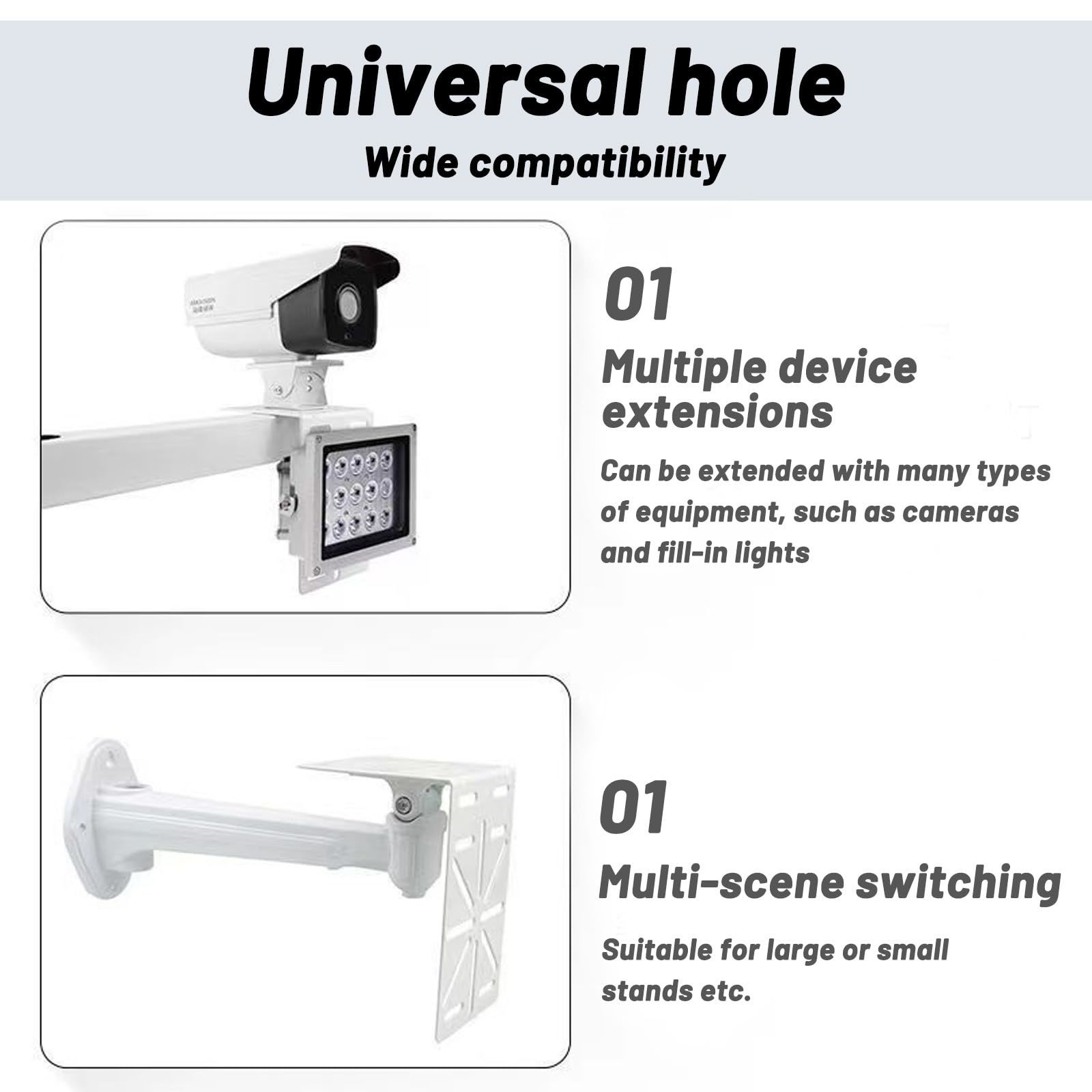 GetUSCart- CCTV Camera Mount Bracket, L-Shape Security Camera Mount Plate, Universal Wall ...