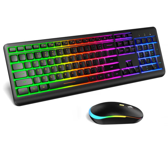 GetUSCart- Wireless Keyboard and Mouse Backlit - Rechargeable Keyboard ...