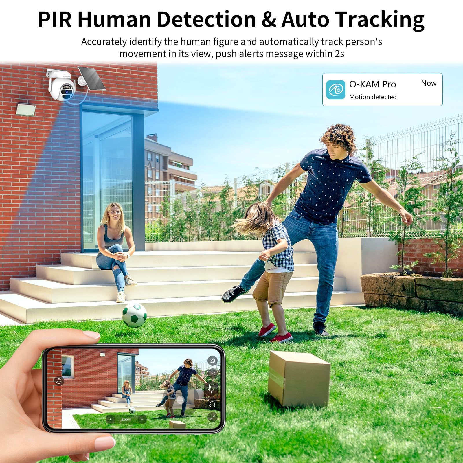 GetUSCart- VSTARCAM Solar Security Camera Wireless Outdoor, 3MP Battery Powered WiFi Cameras ...