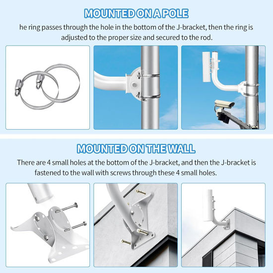GetUSCart- Wireless Bridge Bracket Mount, Wall Mount J Pole Mount,Pole ...
