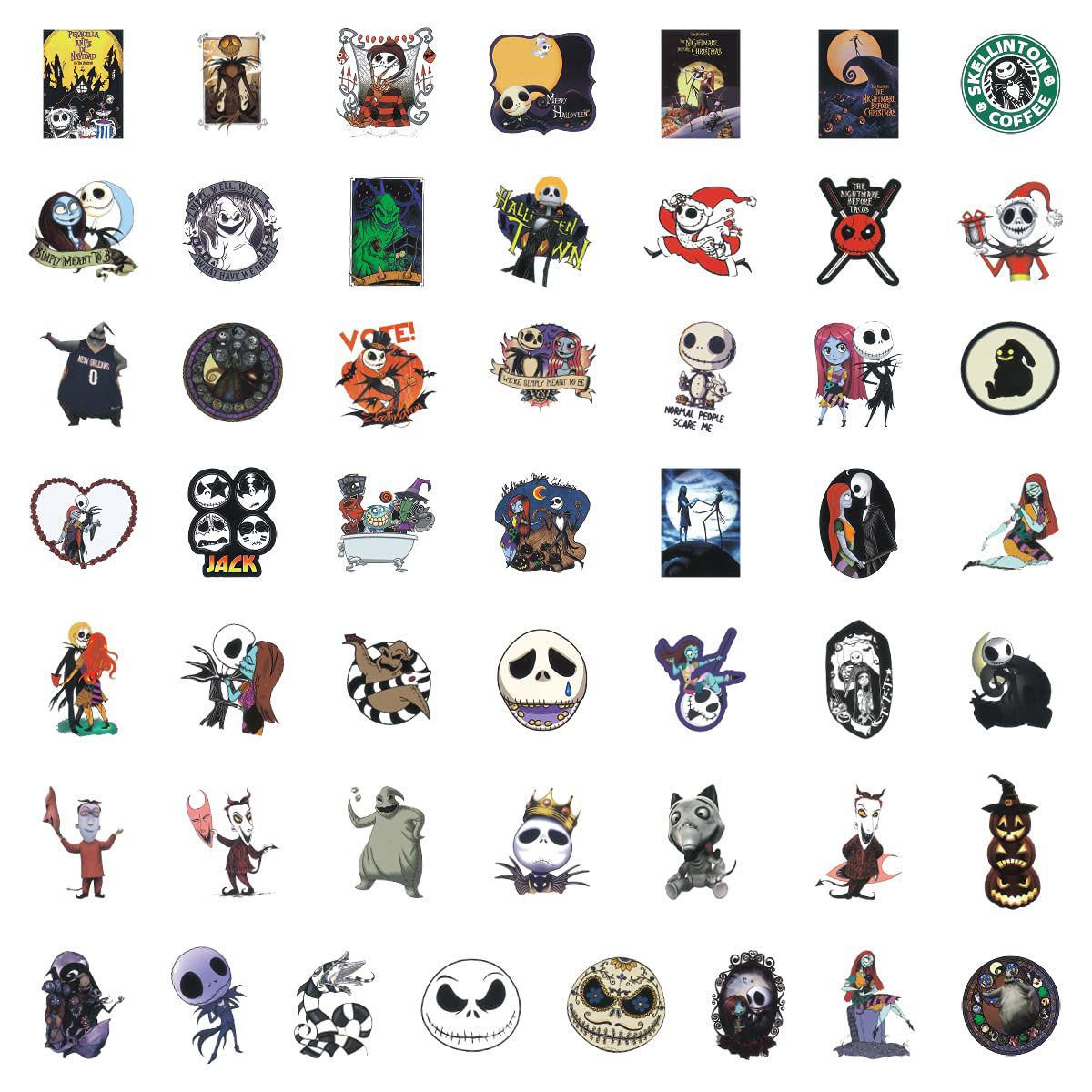 GetUSCart- Nightmare Before Christmas Stickers |103PCS|Halloween ...