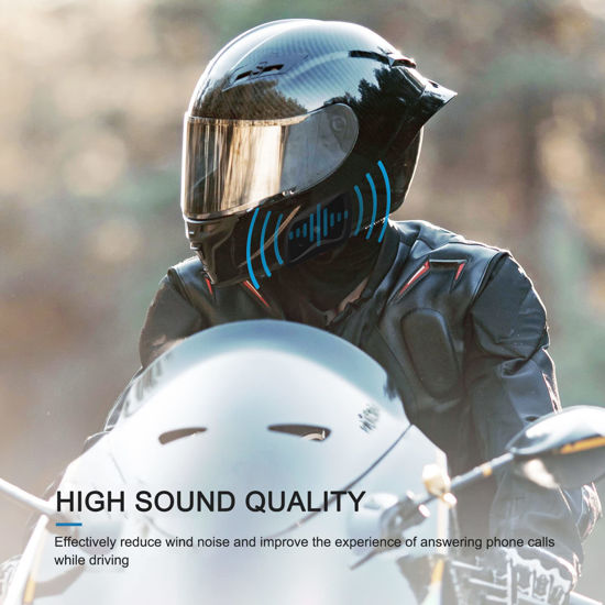 GetUSCart- KKnoon Teleheer T6 Plus Motorcycle Helmet Bluetooth Waterproof Headset Intercom Full ...