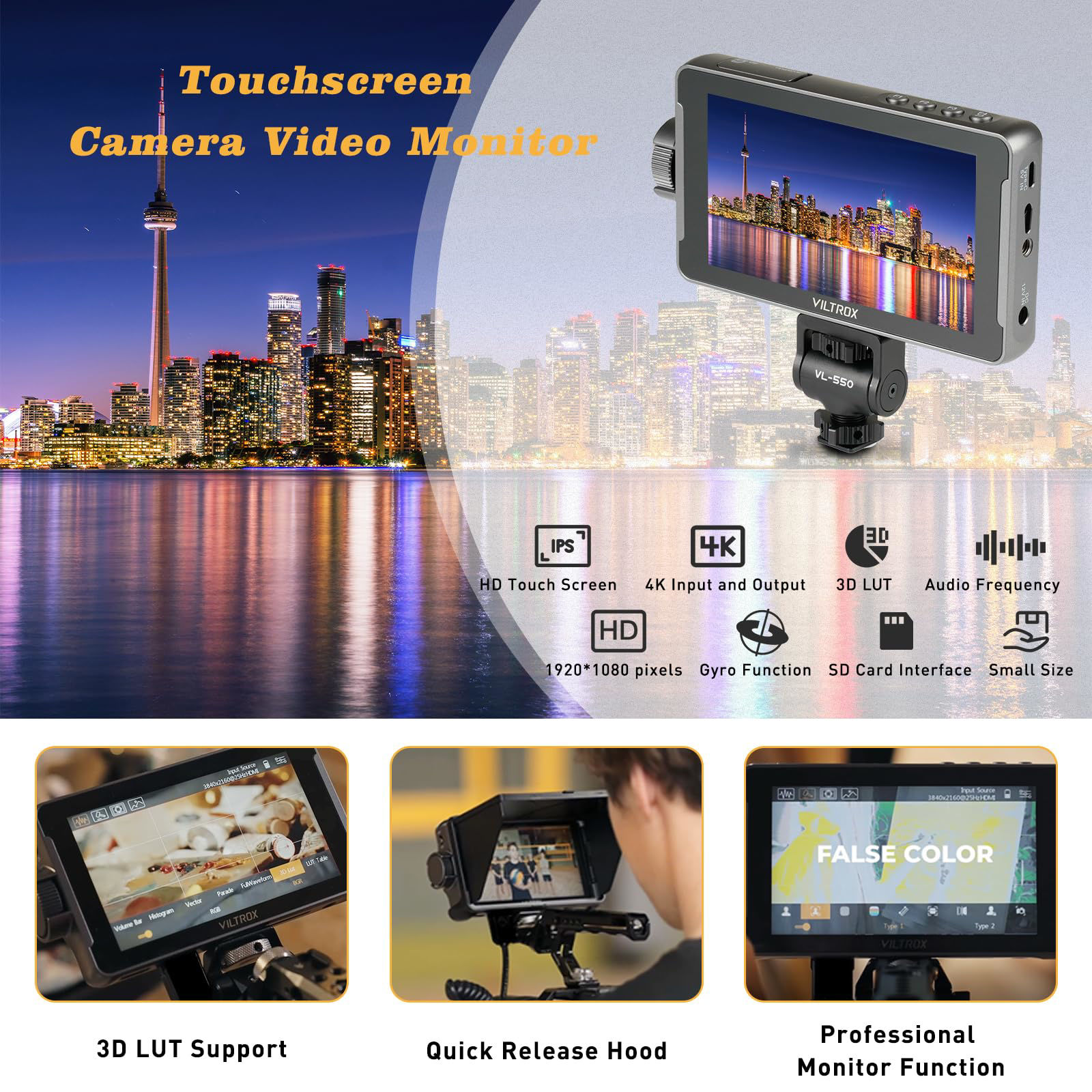 GetUSCart- VILTROX DC-550 Pro DSLR Camera Field Monitor - 5.5-Inch ...