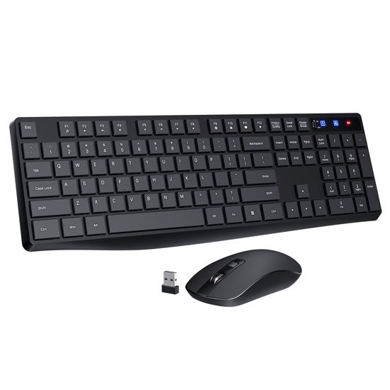 Getuscart Wireless Keyboard And Mouse Combo Ponvit 2 4g Usb Full Sized Keyboard Mouse 3 Level