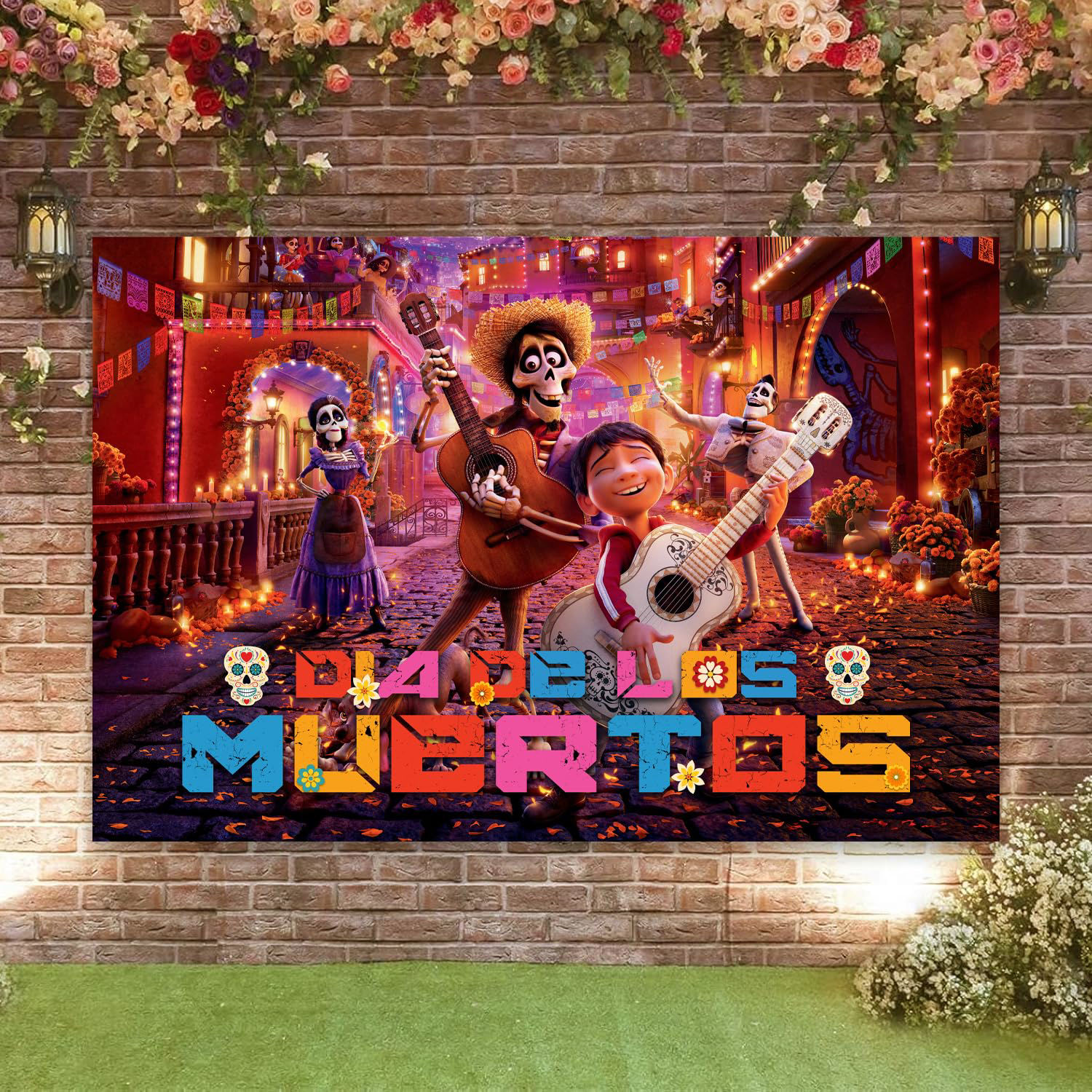 GetUSCart- Day of The Dead Decorations Backdrop, Dia De Los Muertos ...
