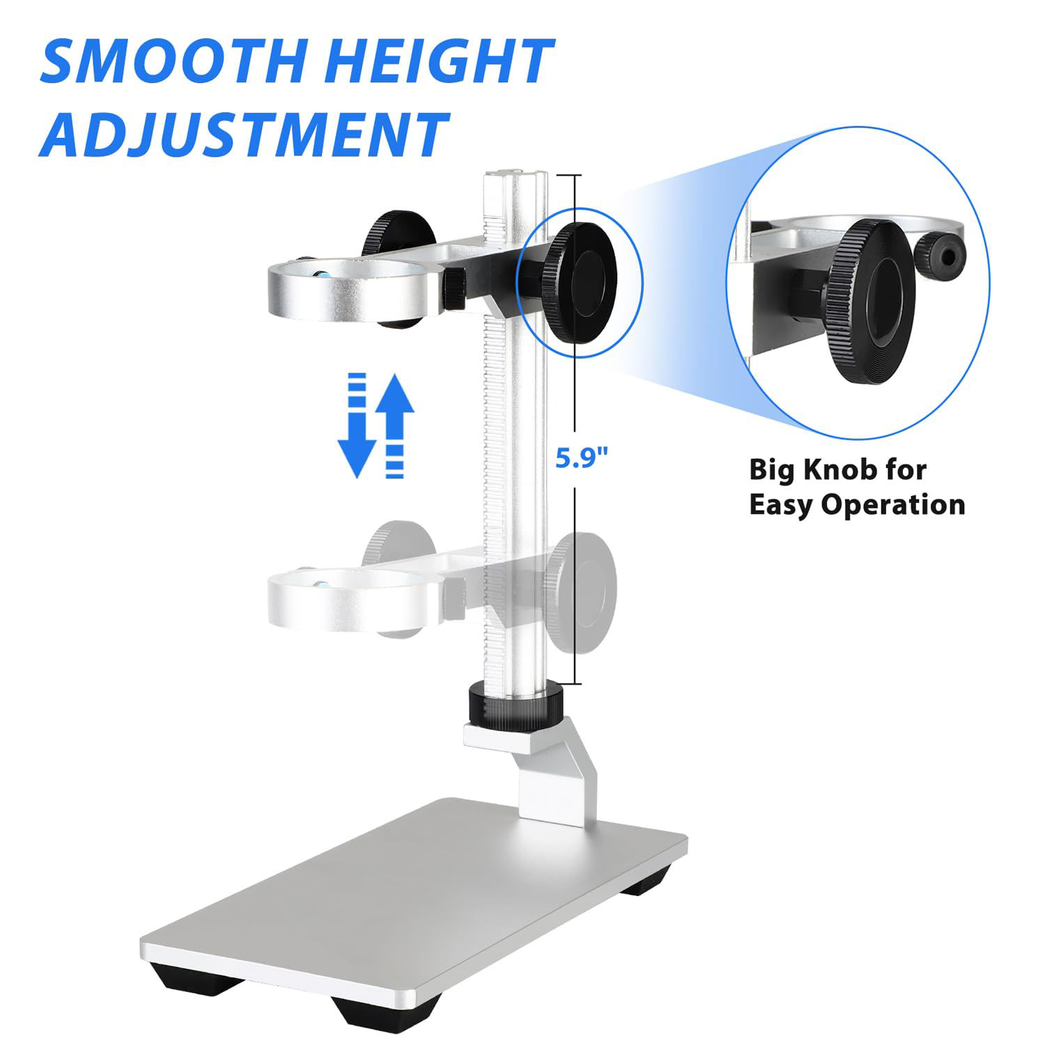 GetUSCart- creahub Aluminum Alloy Microscope Stand, Adjustable Digital ...