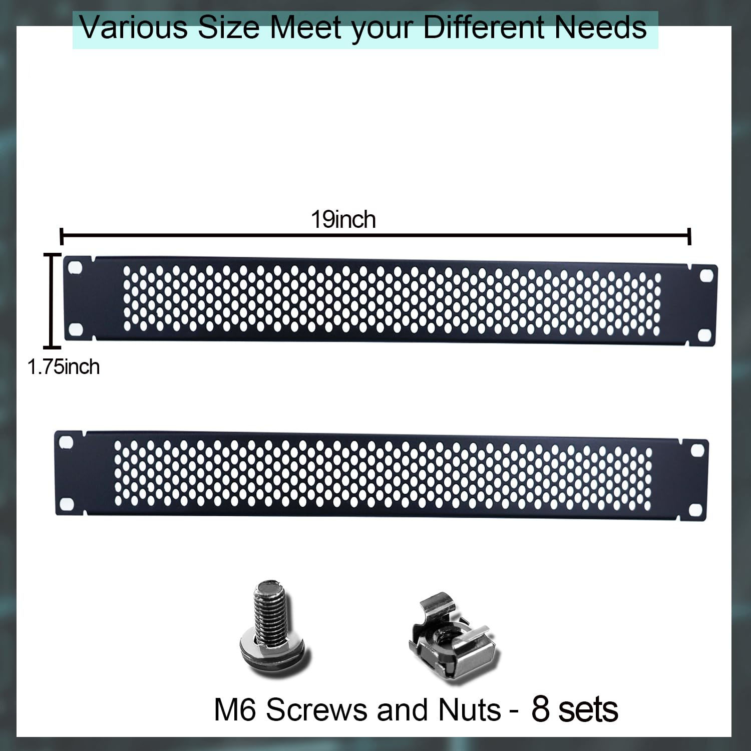 GetUSCart- 1U Blank Panel, 1U 19 Inch Blank Rack Mount Panel,1U Disassembled Rack Mount Cable ...