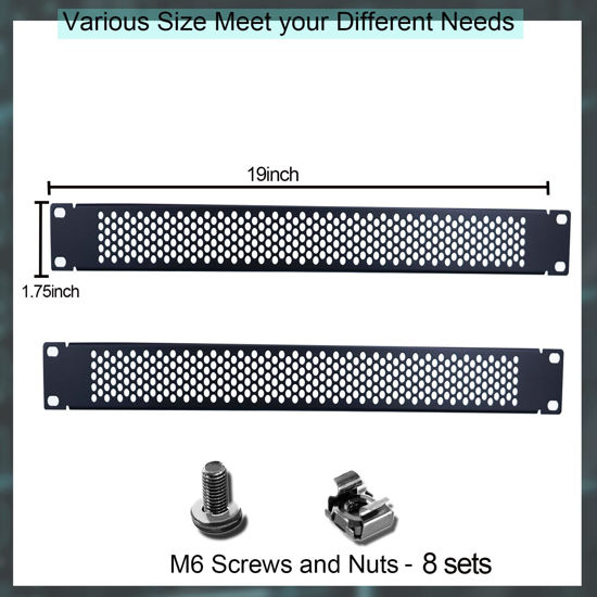 GetUSCart- 1U Blank Panel, 1U 19 Inch Blank Rack Mount Panel,1U ...