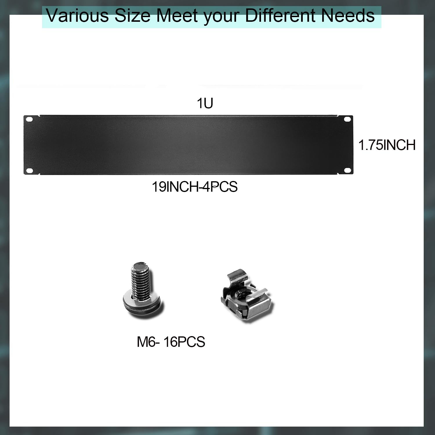 GetUSCart- 1U Blank Panel, 1U 19 Inch Blank Rack Mount Panel,1U ...
